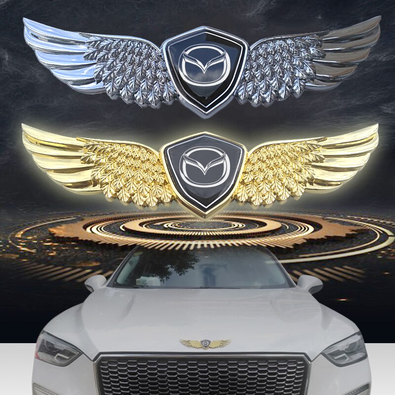 For Mazda Car Front Hood Ornaments Bonnet Metal Decoration Logo Angel ...