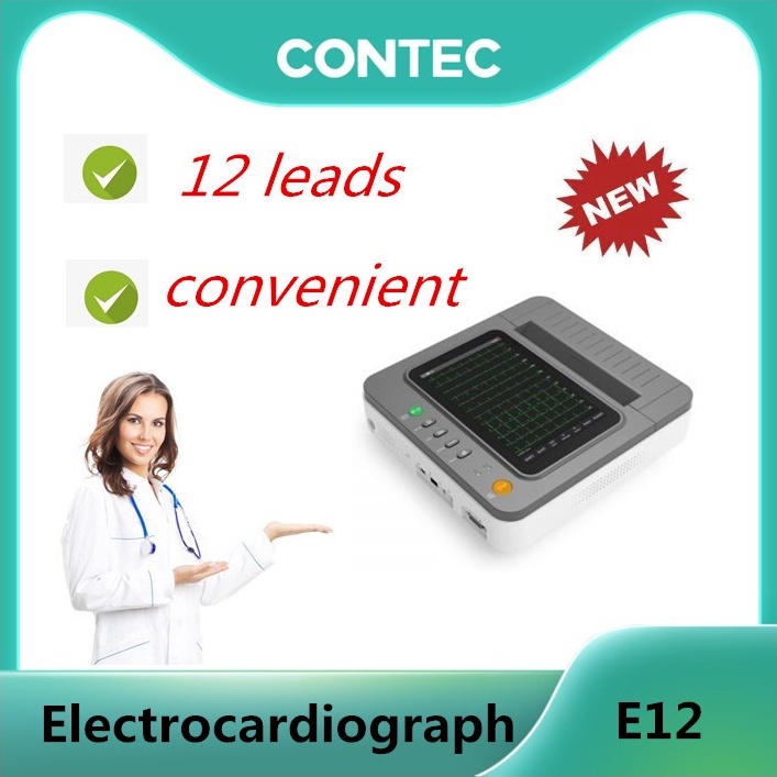 CONTEC E12 12 Channel 12 lead Touch ECG Electrocardiograph, Interpretation with PC Software ...