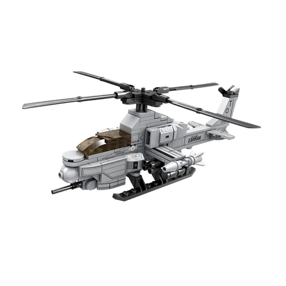Mytopshop 215PCS MOC WW2 AH-1Z Viper Helicopter Figure Model ...