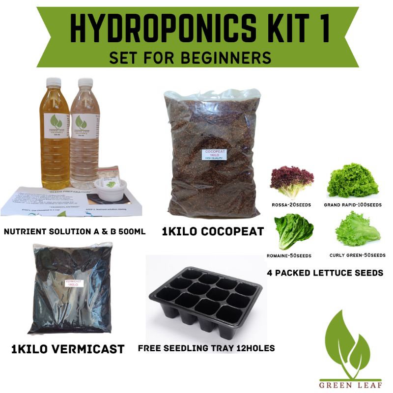 Kratky Hydroponics Starter KIT 1 (FREE MANUAL AND SEEDS) | Shopee ...
