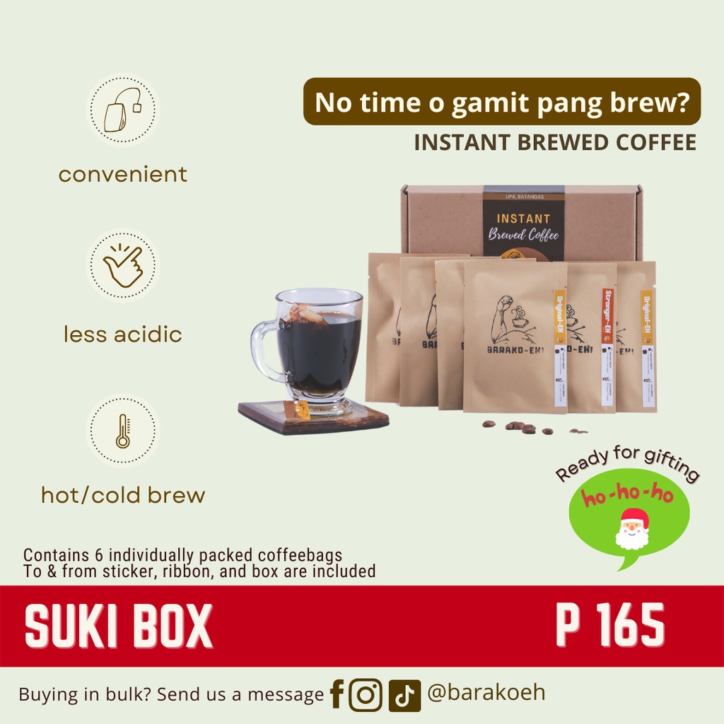 Christmas Suki Sampler Box Premium Barako Coffee (tea) bags by barakoeh ...