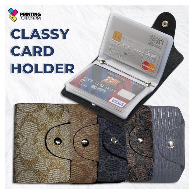 Classy Card Holder 24 Card Slots PU Leather Credit Card ID Business ...