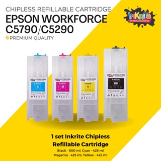 Inkrite Chipless Jumbo Refillable Ink Cartridge for Epson WF C5790 ...