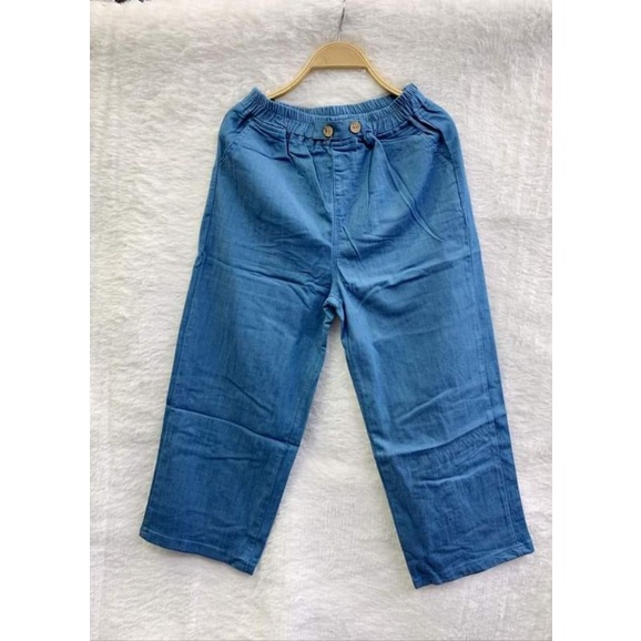 SQUARE PANTS WOMENS/WIDE LEG PANTS DENIM SQUARE PANTS | Shopee Philippines