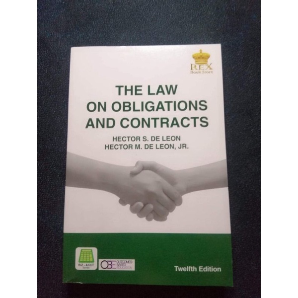 The Law On Obligations and Contracts by Hector S. De Leon | Shopee ...