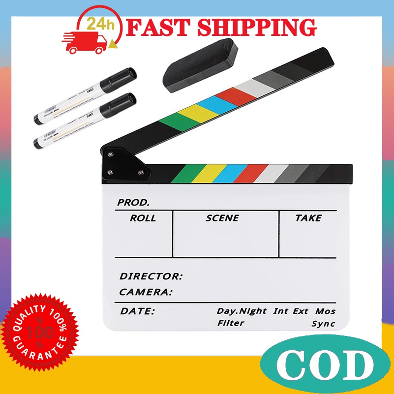 [24h delivery] Acrylic Film Clapperboard Plastic Movie Clapper Cutting ...