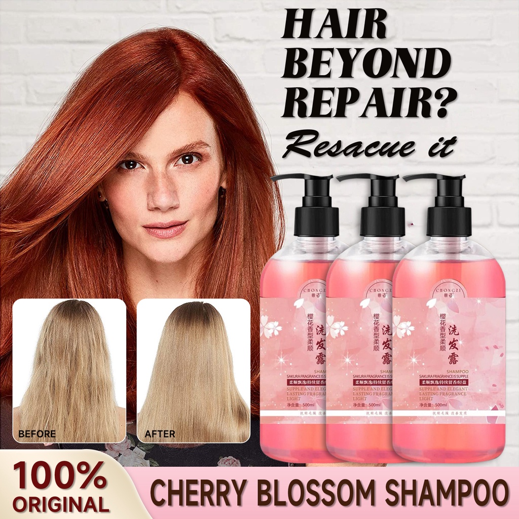 YANJIAYI 500ML Sakura Smoothing Shampoo Lasting Fragrance Anti-dandruff ...