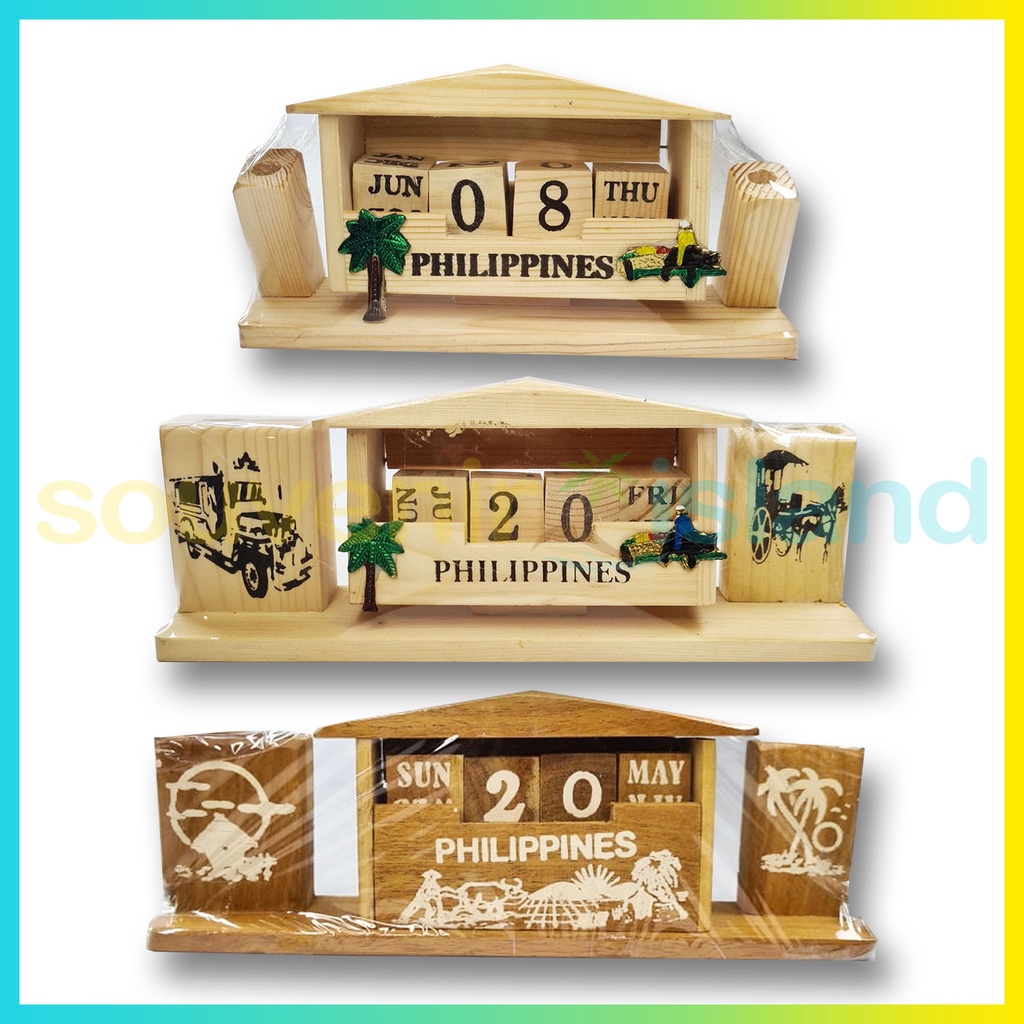 Wooden Calendar Special Philippine Souvenir | Shopee Philippines
