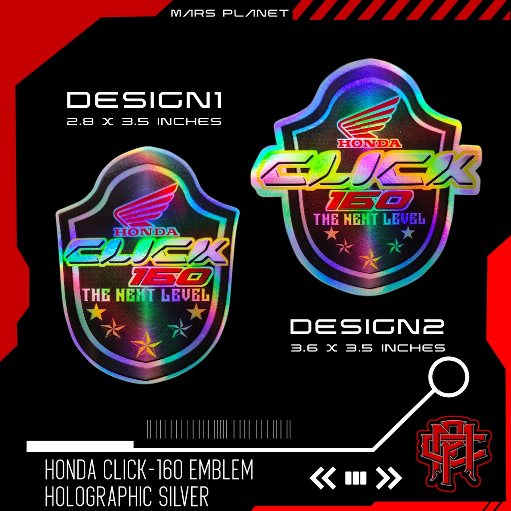 HONDA CLICK 160 STICKER DECAL EMBLEM HOLOGRAM WATERPROOF | Shopee ...