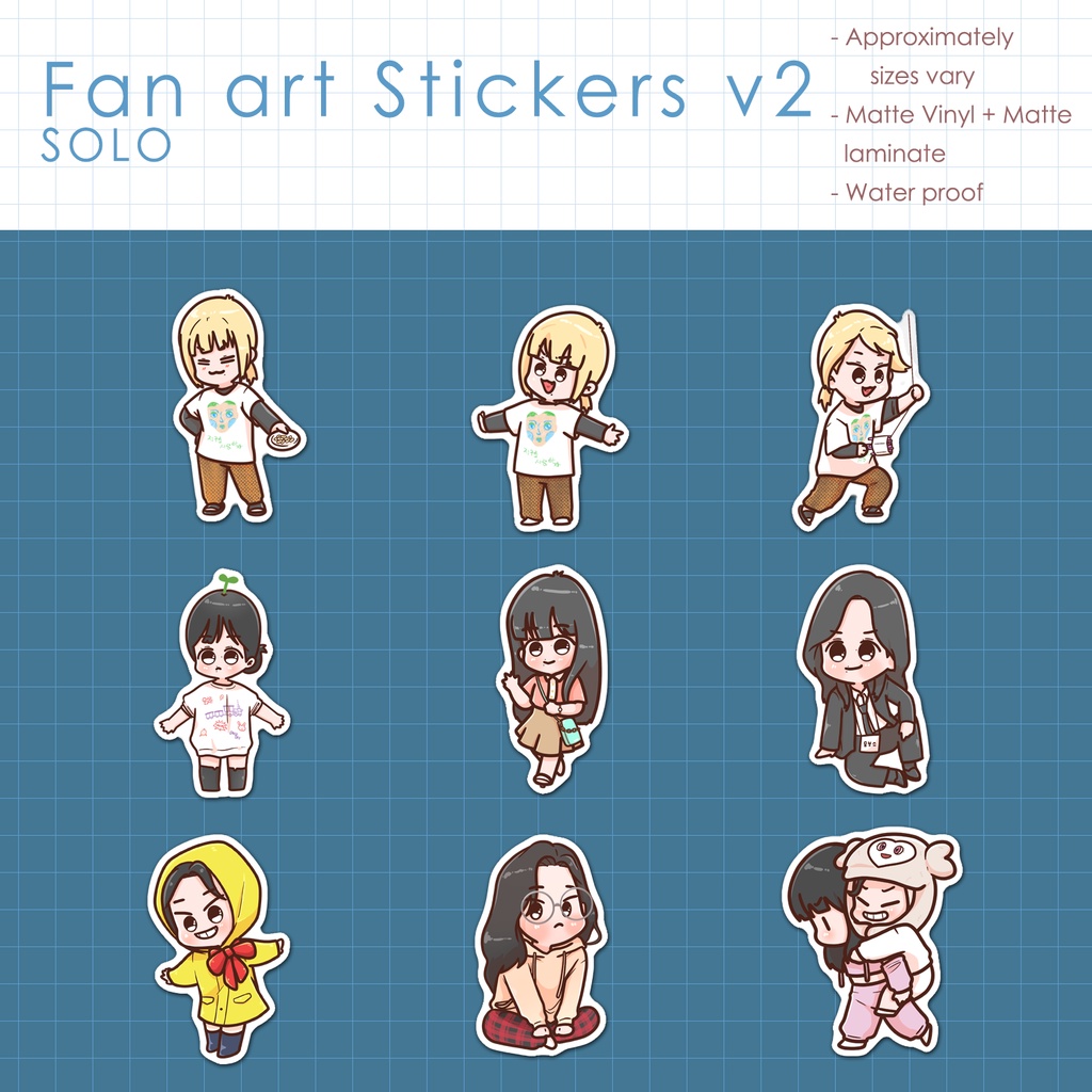 (SOLO) fan art stickers v2 | Shopee Philippines