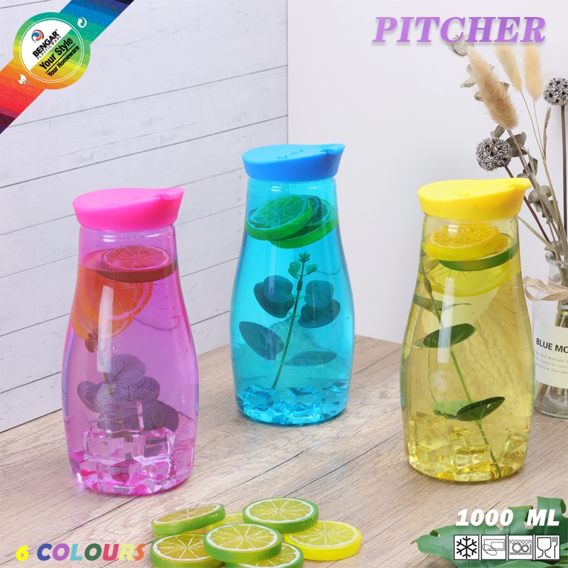 New Hqc Classy Pitcher Drinking Slim Body Water Jug Transparent Easy ...