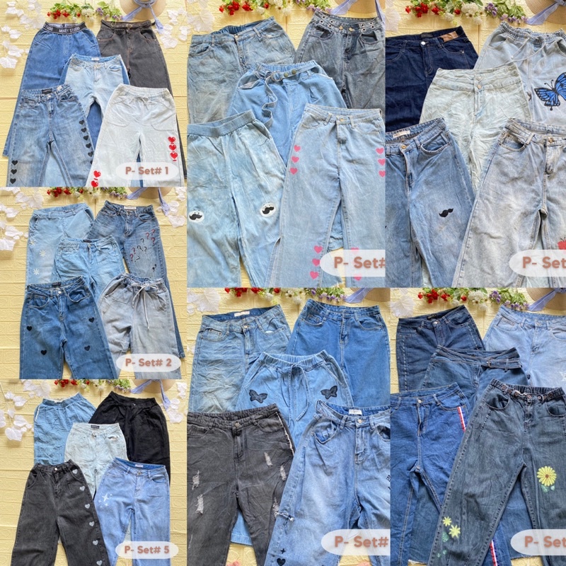 Hand-painted Denim Squarepants Wideleg Baggy Pants | Prepacked of 5pcs ...