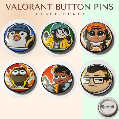 Valorant Button Pins - Spray Designs Glossy 1.75 inches | Shopee ...