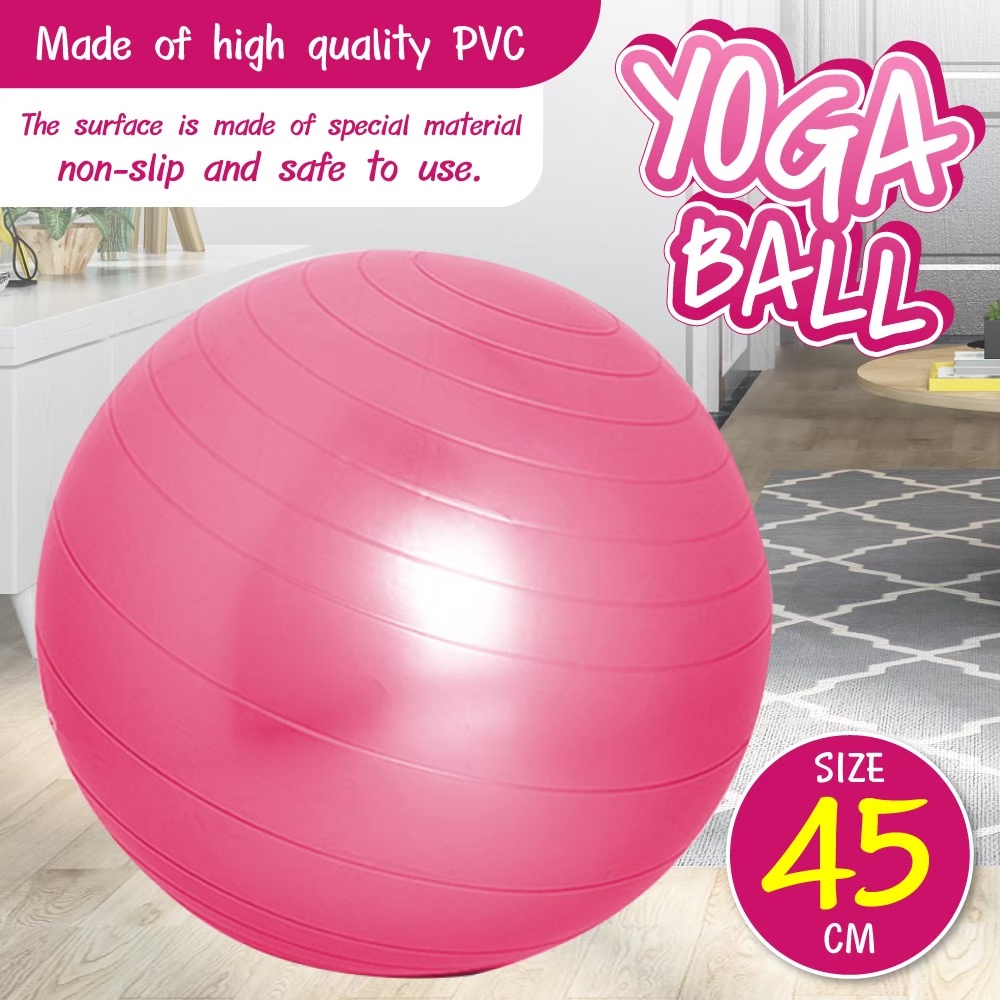 Heavy Duty 45cm Yoga Ball Fitness Ball Balance Ball Pilates Stability ...