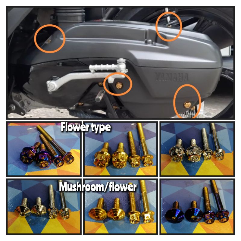 HENG MIO SOULTY CRANKCASE BOLT SET | Shopee Philippines