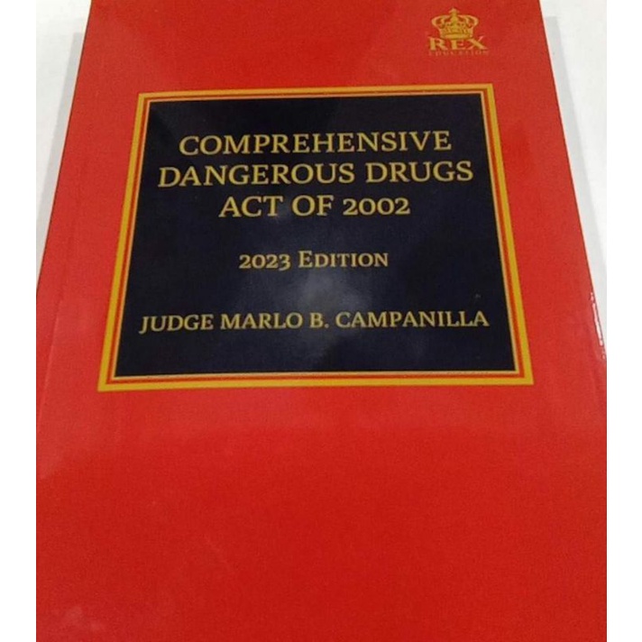 CAMPANILLA-COMPREHENSIVE DANGEROUS DRUGS ACTS OF 2002 2023 | Shopee Philippines