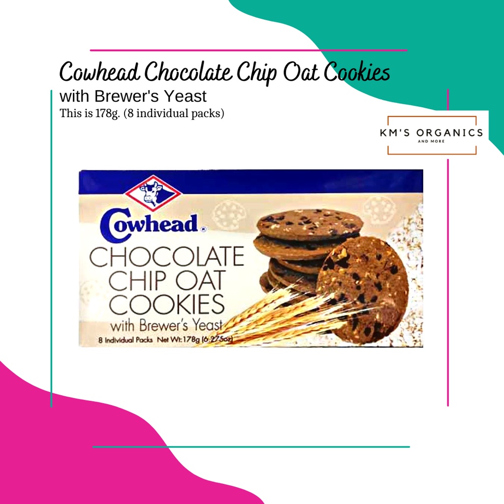 Cowhead Chocolate Chip Oat Cookies with Brewer's Yeast 178g | Shopee ...