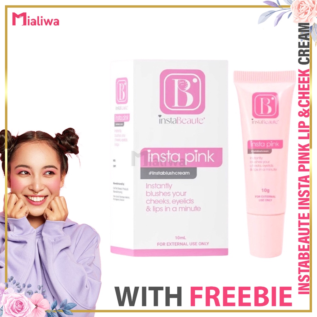 InstaBeaute Insta Pink Blush Cream, Eyelid Cheek Lip Cream Tint Stain ...