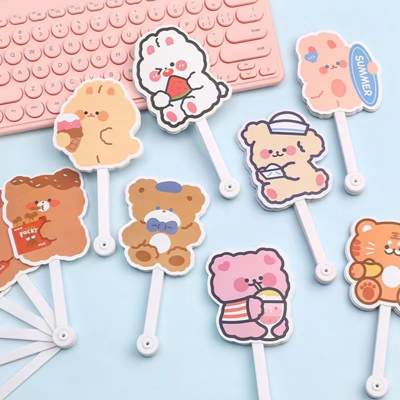 Cute Small Fan Cartoon Rabbit Folding Fan Portable Cartoon Mini Folding ...