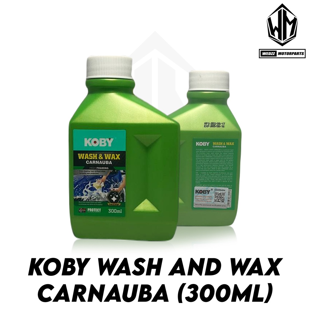 KOBY WASH AND WAX CARNAUBA (300ML) | Shopee Philippines