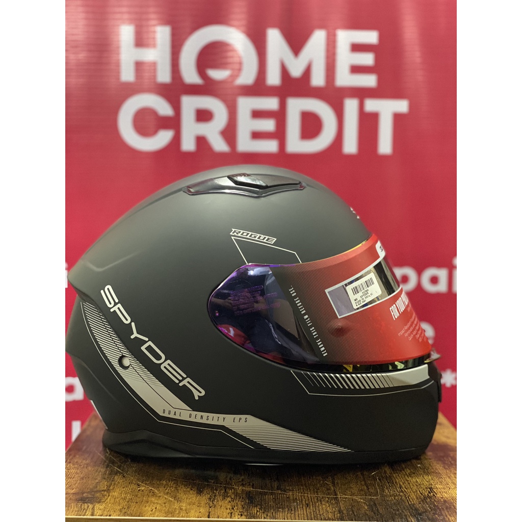Spyder Full-Face Helmet ROGUE PD SOB+ (FREE Clear Visor + FREE Spoiler ...