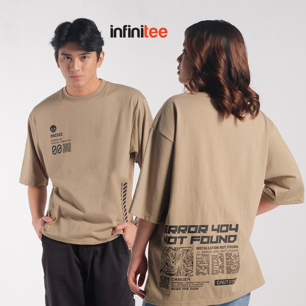 Infinitee Error Oversized T Shirt For Men Women Oversize Mocha Plus ...