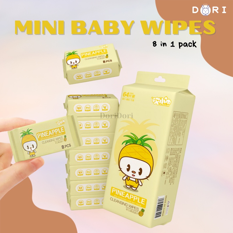 DORI Premium Soft & Thick Mini Baby Wet Wipes/Wet Tissue/Baby Wipes (7 ...