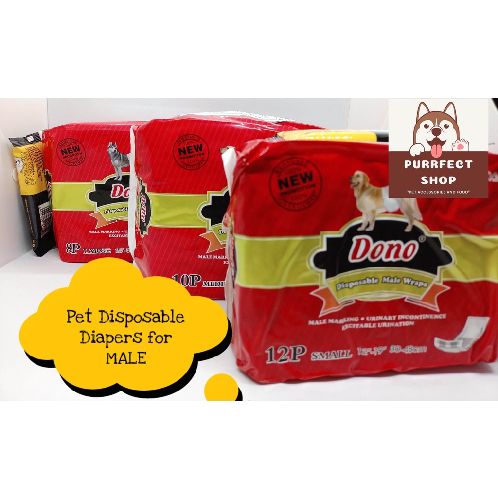 DONO PET DISPOSABLE DIAPER FOR MALE DOGS | Shopee Philippines