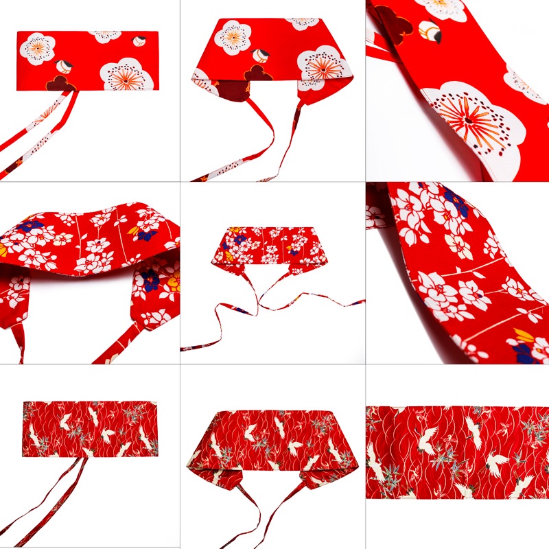 Hi-Kid Traditional Kimono OBI Belt Pre-Tied Bow Floral Pattern Japanese ...