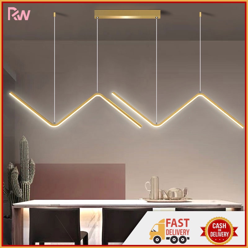LED dining table pendant light tri-color bulbs pendant lights simple ...