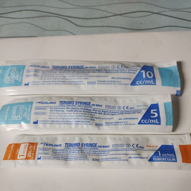 Terumo disposable syringe /10cc/5cc/1cc sold per piece. | Shopee Philippines