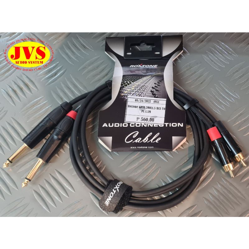 Roxtone GPTC 200L 1.5 meter RCA to PL Cable | Shopee Philippines