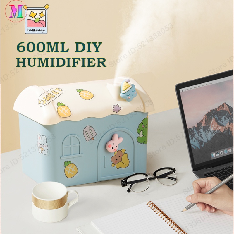 600ml Cute Air Humidifier DIY Diffuser Air Mini Humidifiers Aroma House ...