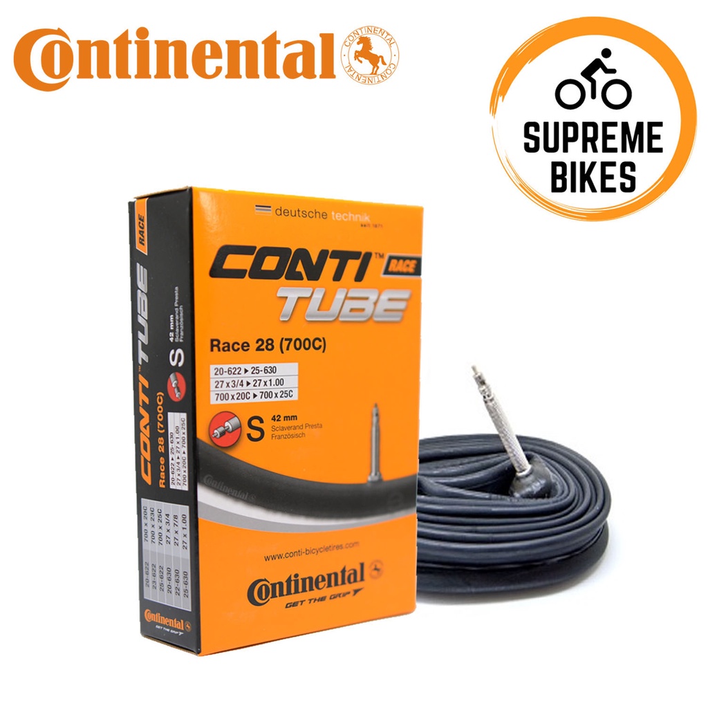Continental Conti-Tube Race 28 Inner Tube for Road Bike 700c (20-25 ...