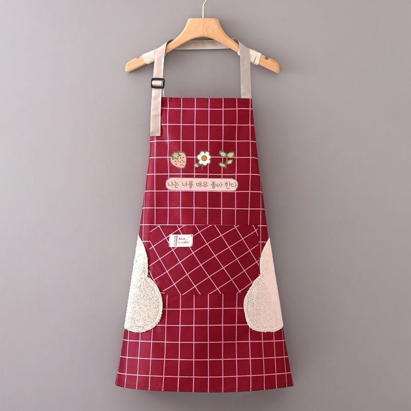 Waterproof hand wiping apron kitchen oil proof coverall adjustable men ...