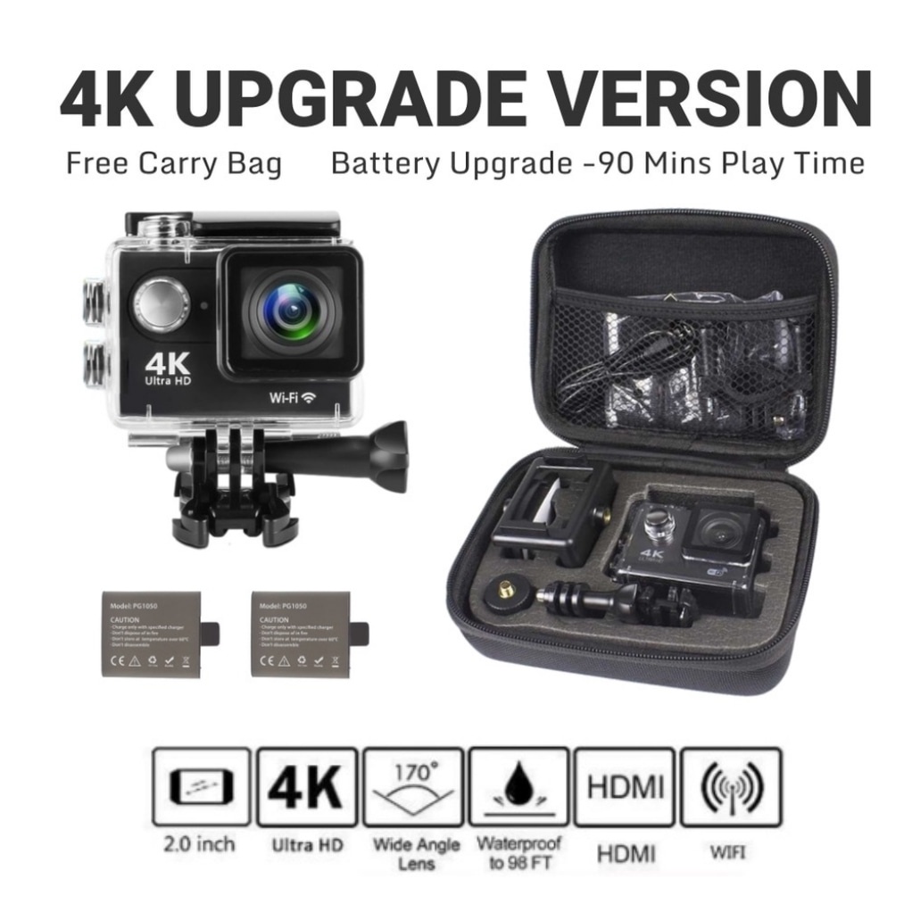 4K Ultra HD Action Camera Underwater Helmet Video Recording Camcorder ...