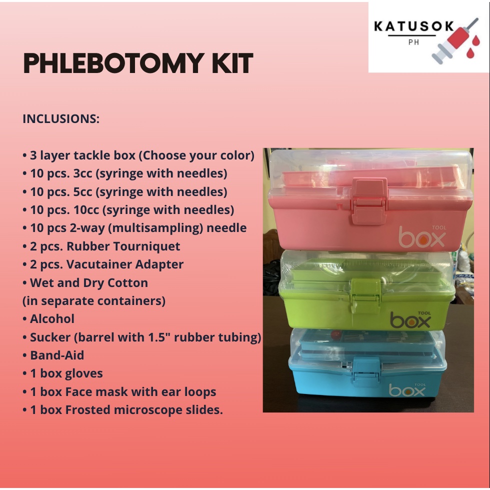Katusok/ 3 Layer Special Phlebotomy Kit for Medtech students ...