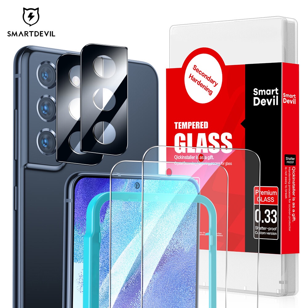 Smart Devil Tempered Glass Film For Samsung Galaxy S21 Fe S20 A52 Full ...