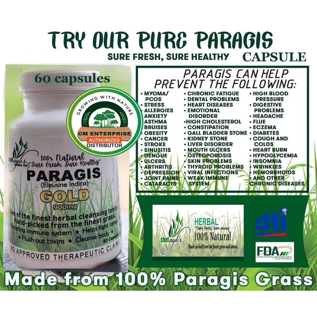 Chef Aybs Paragis GOLD Capsule 60pcs Capsule 900mg | Shopee Philippines