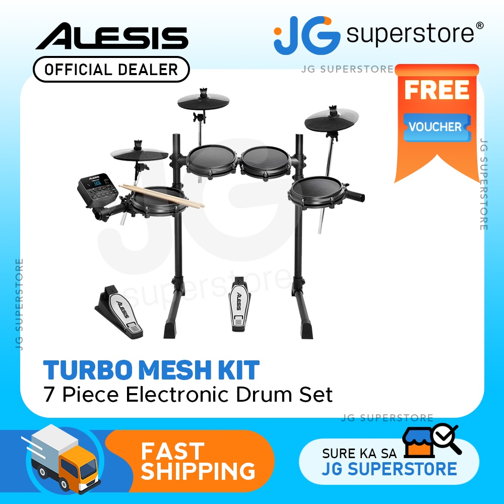 Alesis Turbo Mesh Kit Seven Piece Electric Drum Set | JG Superstore ...