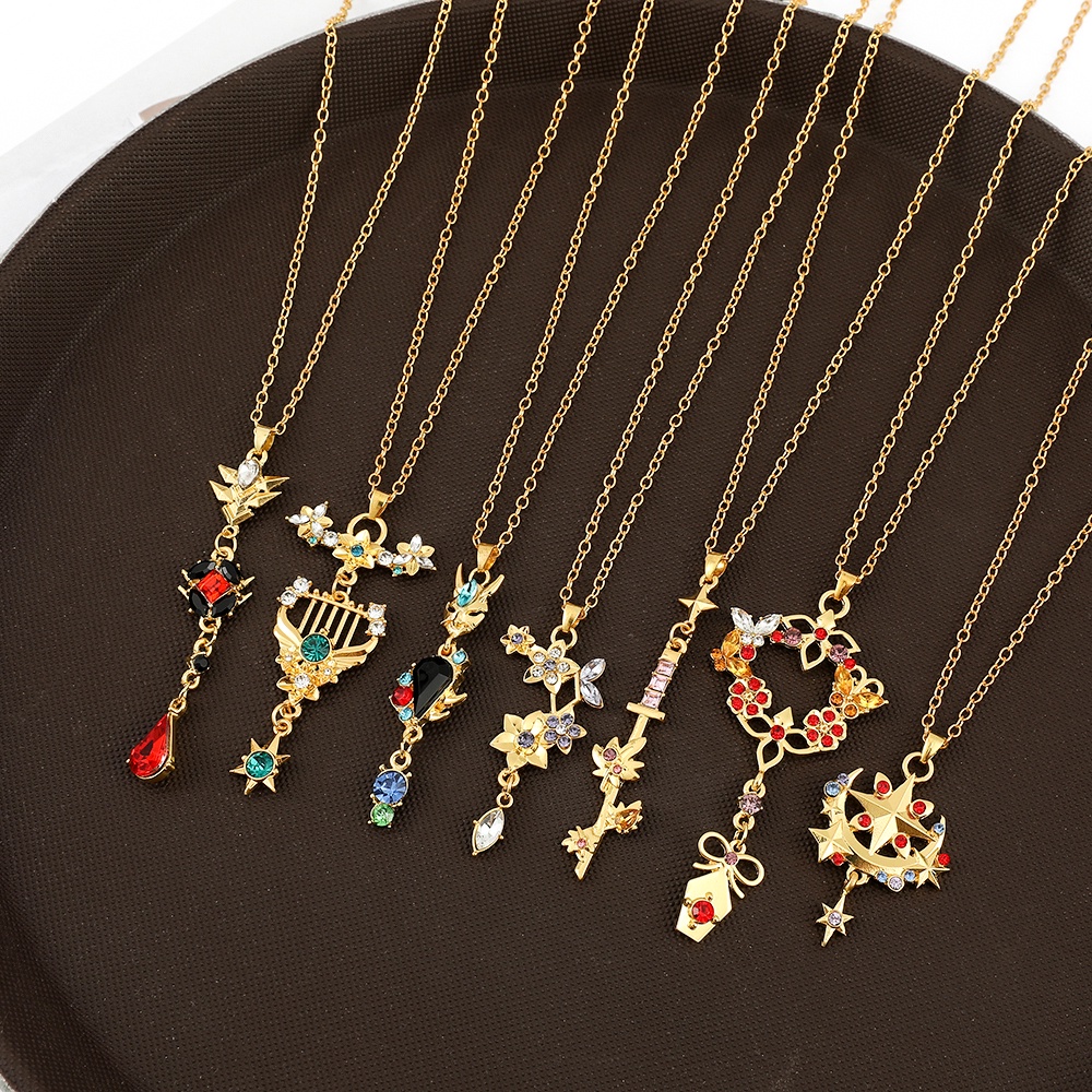 Anime Genshin Impact Pendant Necklace for Women Trendy Jewelry Zircon ...