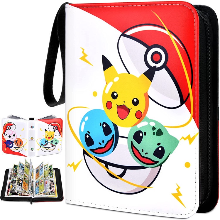 Pokemon Cards Holder Album Box Can Hold 400 Pokemon Anime Game Binder ...