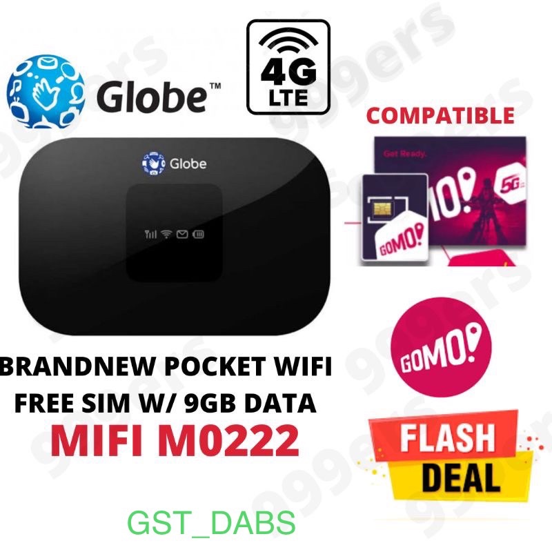Globe Pocket Wifi with 9Gb Free + Gomo 30GB No Expiry | Shopee Philippines