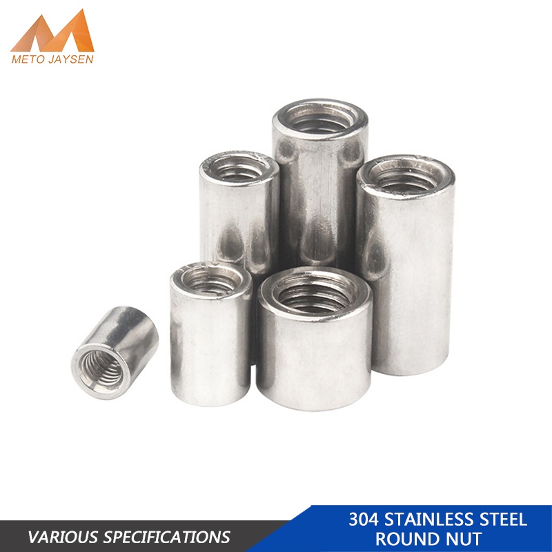 304 Stainless Steel Round Coupling Nuts M3 M4 M5 M6 M8 M10 Extend Long ...