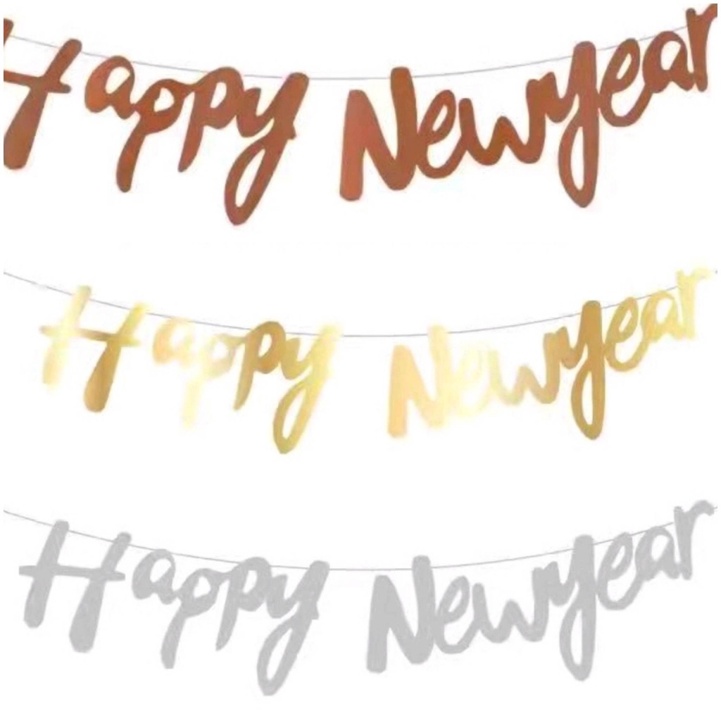HAPPY NEW YEAR Cursive Banner for Party Decorations | Shopee Philippines