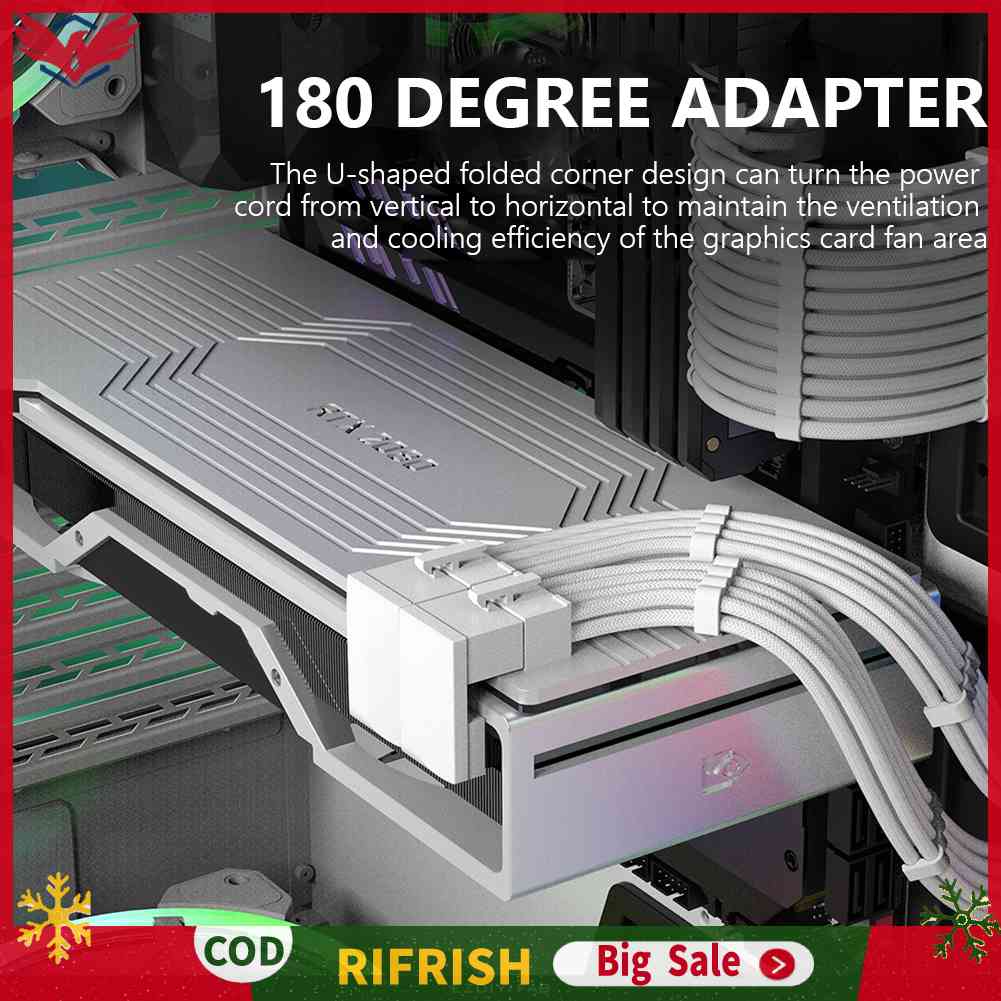 ATX 8 Pin Female to 8 Pin Male 180 Degree Adapter for Desktop Graphics ...