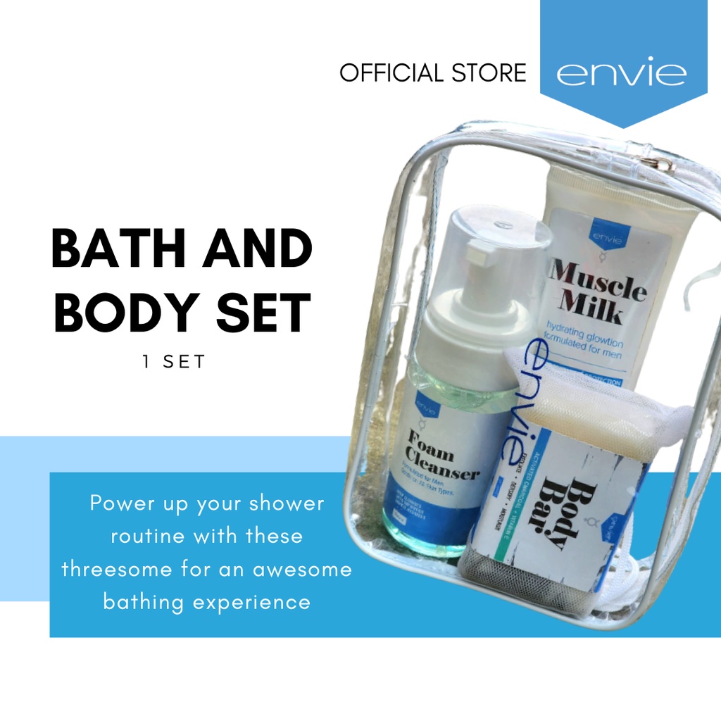 Envie Bath and Body set for Men Exfoliation, Deep Cleansing, and ...