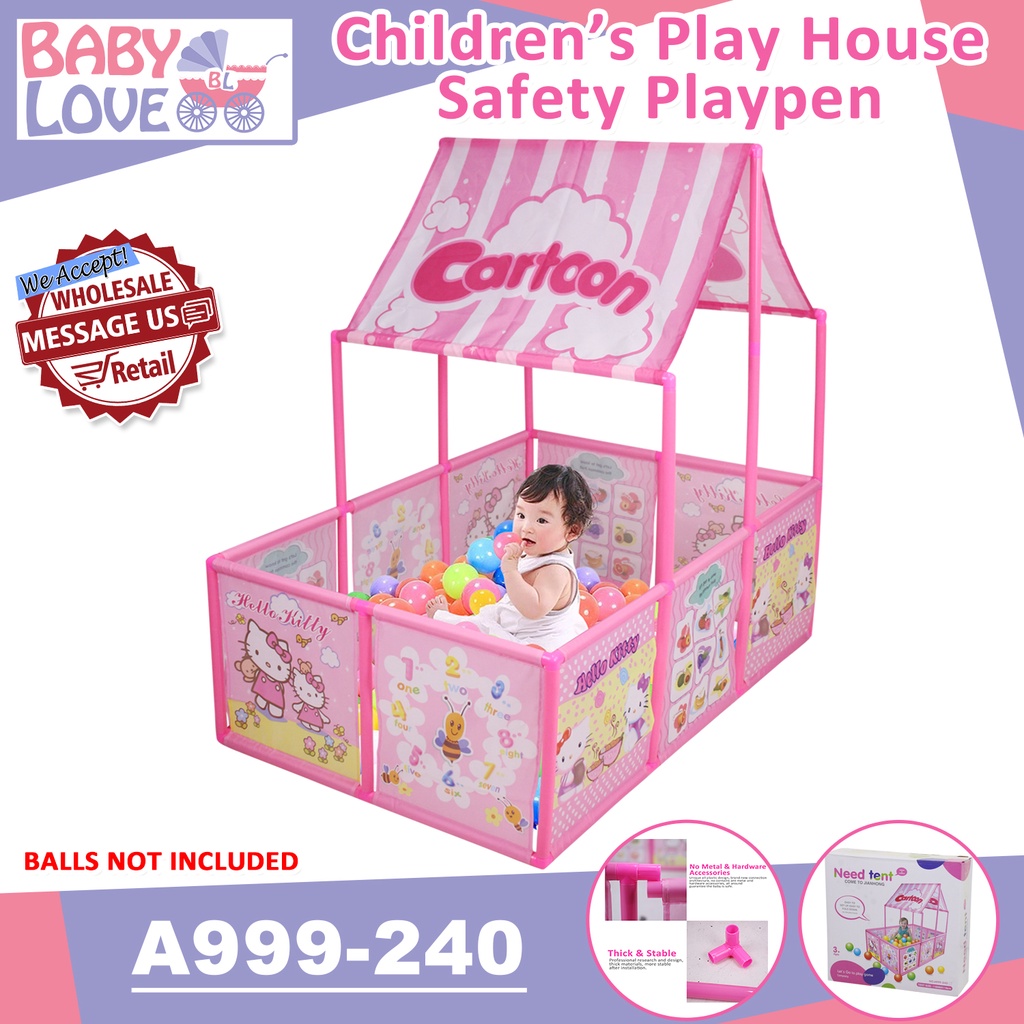 Baby Love A999-241 Cartoon Kids Play Yard Children Safety Playpen ...