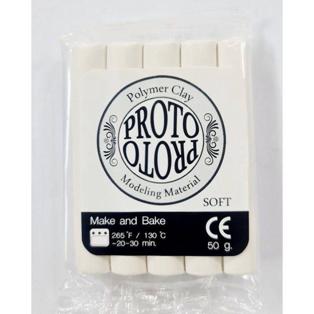 Proto Polymer clay Make and Bake ( 50g proto-white ) | Shopee Philippines