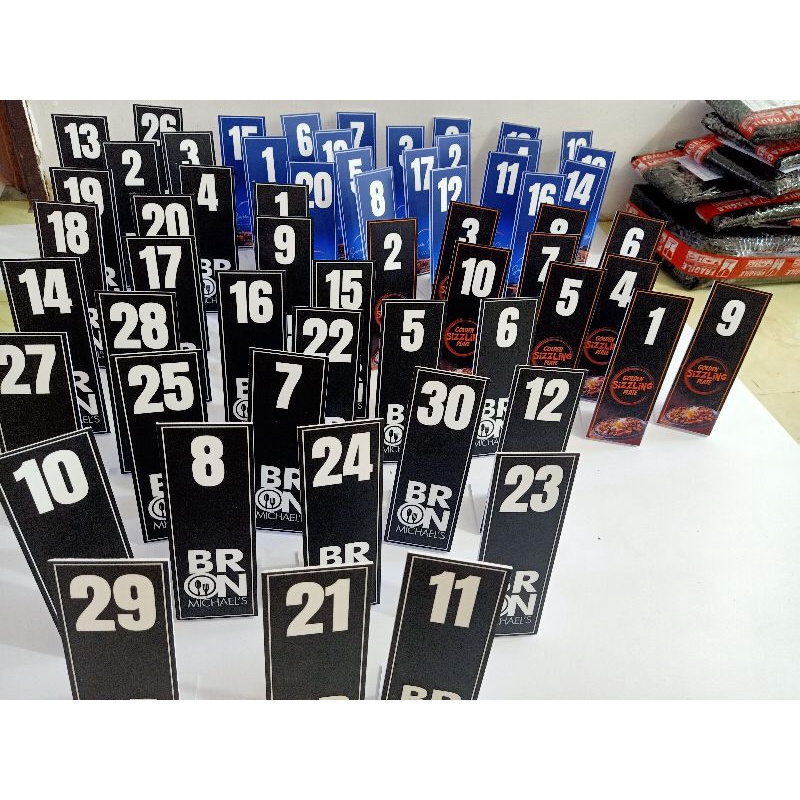 40pcs Table Number Standee Sintra Board | Shopee Philippines